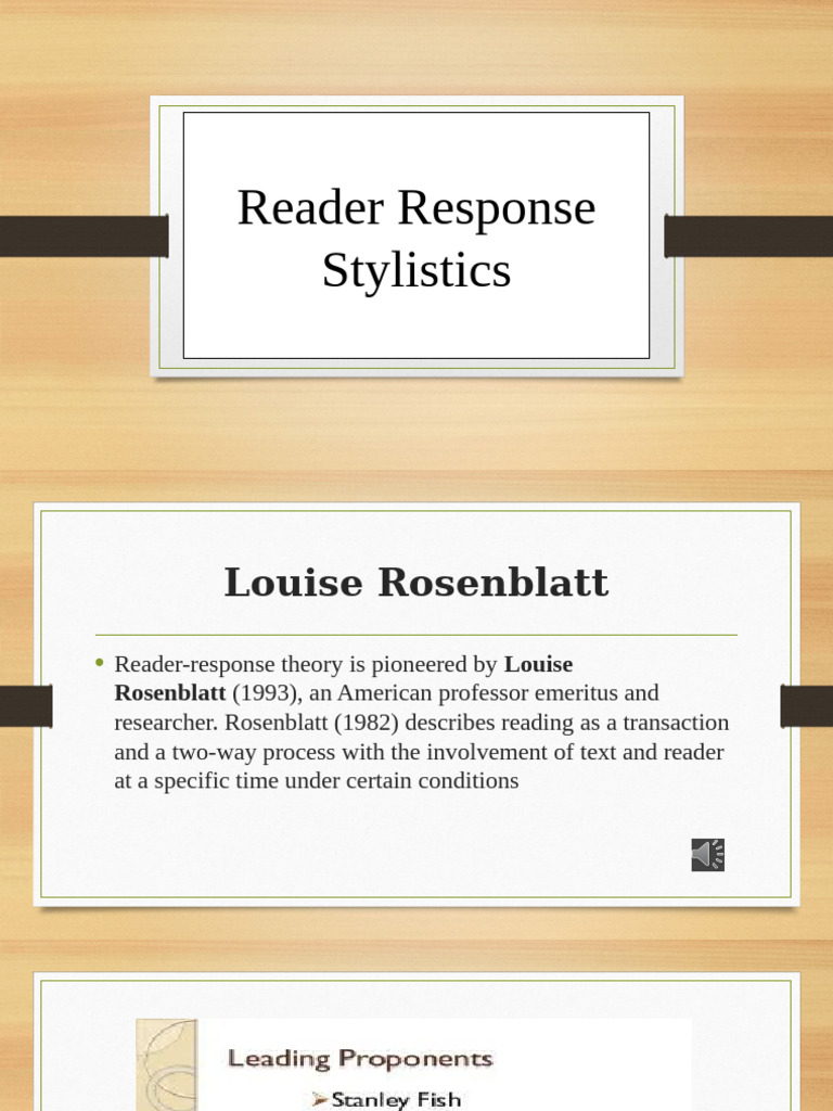 Reader Response Stylistics | PDF
