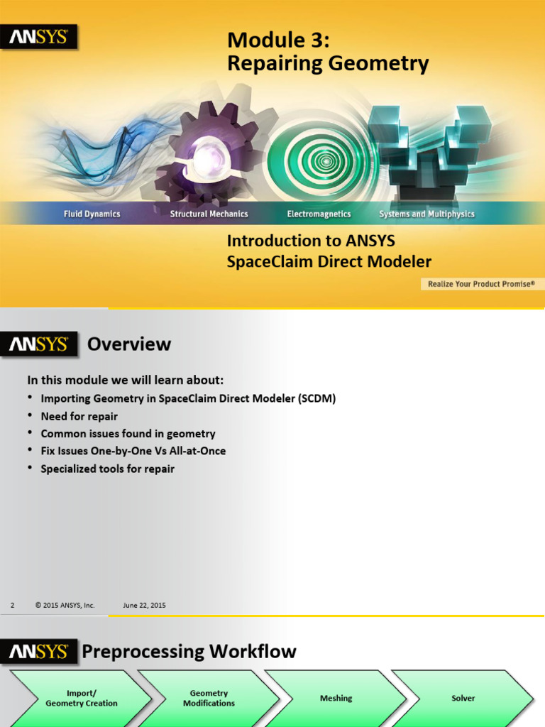 SCDM-Intro Module03 Repair Geometry | PDF | Computer Aided Design | 3 D Modeling