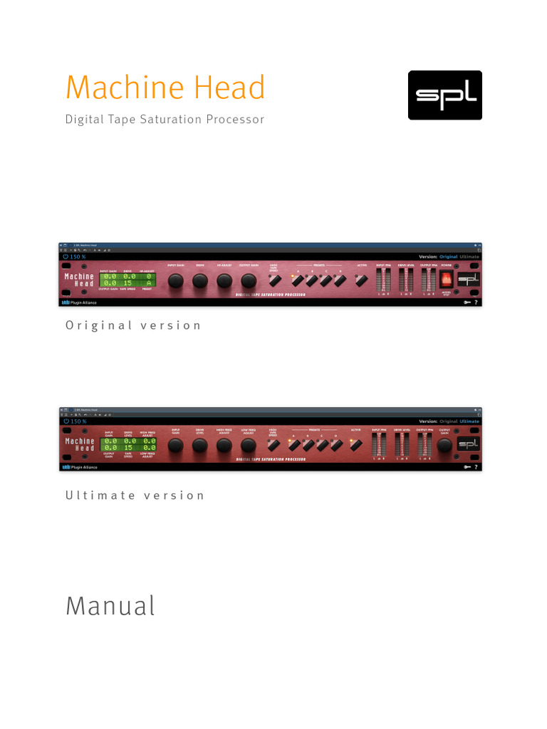 SPL Machine Head Manual | PDF | Digital Signal Processing | Sampling ...