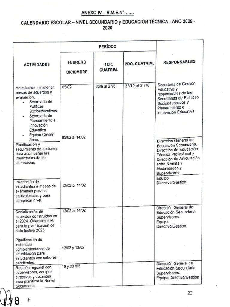 Calendario Escolar 2025-2026 Secundaria | PDF | Educación Secundaria ...