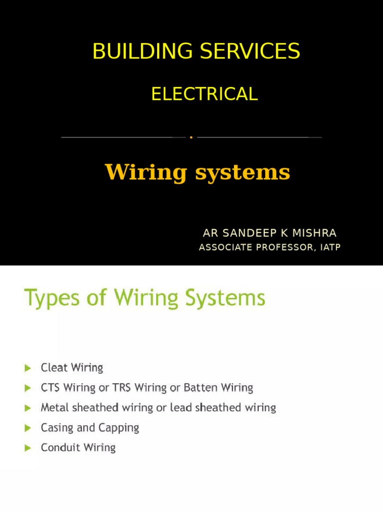 Electrical Services (Wiring Systems) | PDF