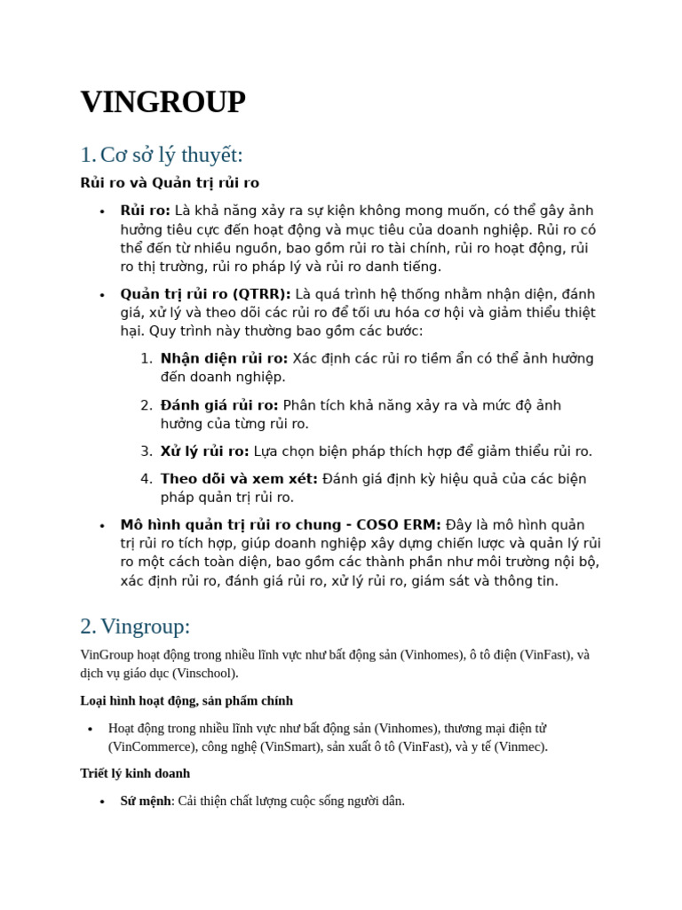 VINGROUP final Tiếng Việt | PDF