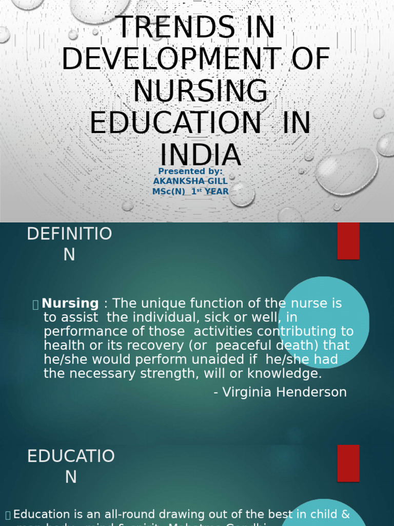 Akanksha Unit-1 Trends in Development of Nursing Education in India ...
