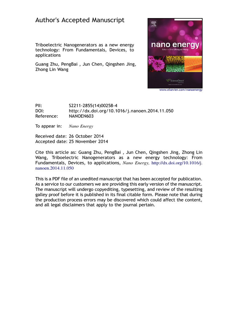 #22 Review Article TENG 3 (LED) | PDF | Energy Harvesting ...