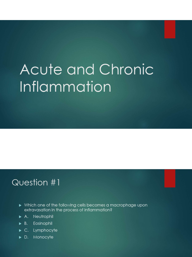 Acute and Chronic Inflammation Review | PDF
