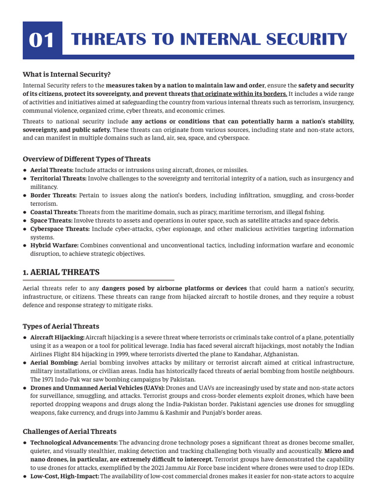Understanding Internal Security Threats | PDF | Unmanned Aerial Vehicle ...