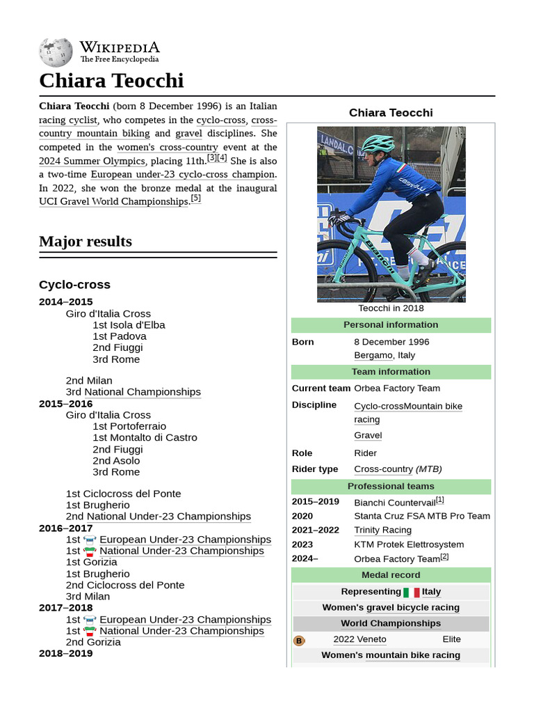 Chiara_Teocchi | PDF | Cycle Sport | Uci Pro Tour Races