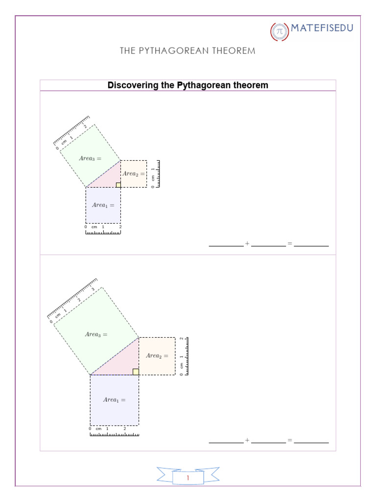 Pythagorean Theorem Explained | PDF | Area | Elementary Geometry