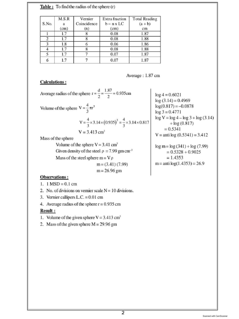 Physics Lab Measurements Analysis | PDF | Continuum Mechanics ...