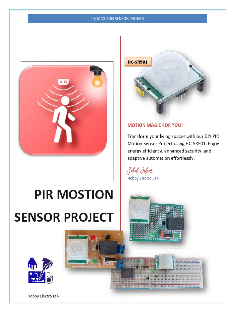 DIY PIR Motion Sensor Project Guide | PDF | Transistor | Sensor