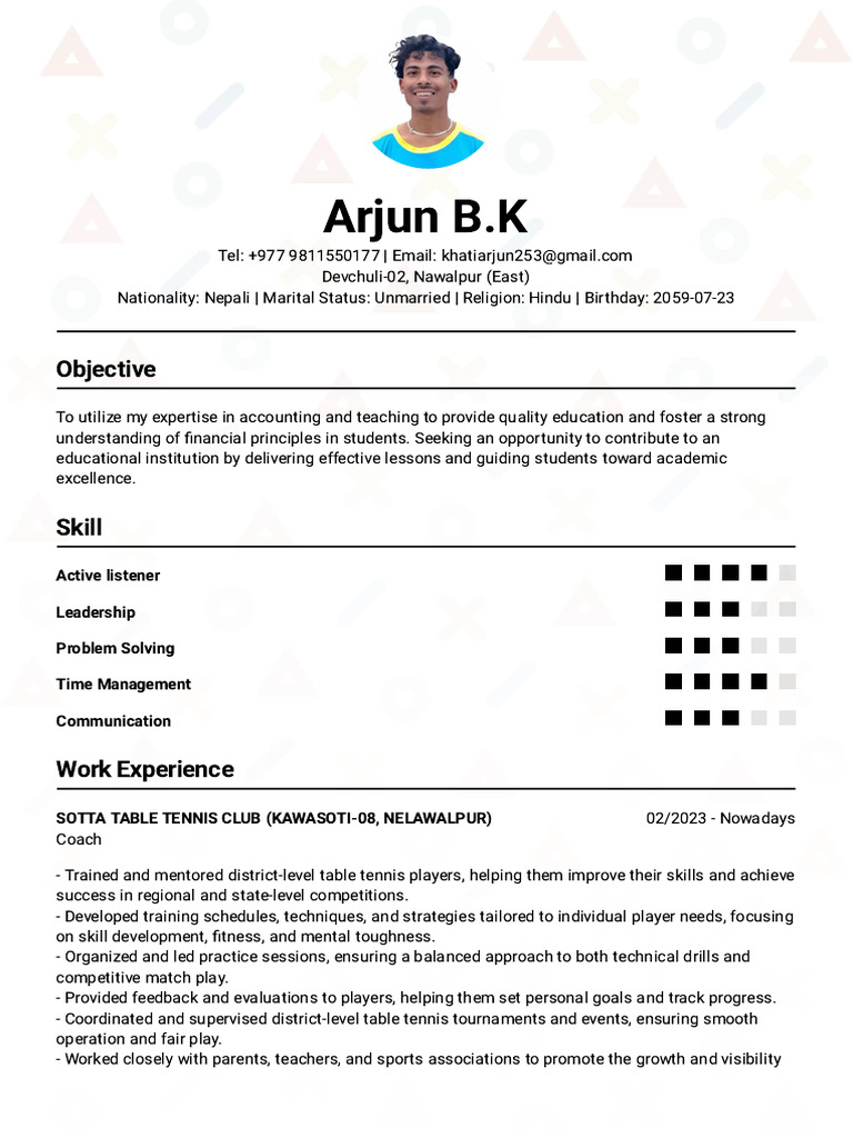 Resume Format | PDF