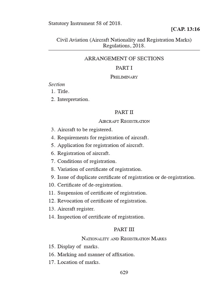 Civil Aviation Aircraft Registration Rules | PDF | Flight | Empennage