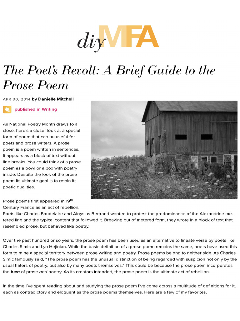 Prose Poem DIY | PDF