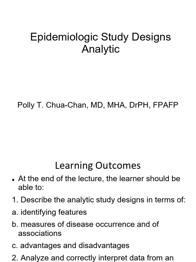 Analytic Study Designs_ocred | PDF | Cohort Study | Odds