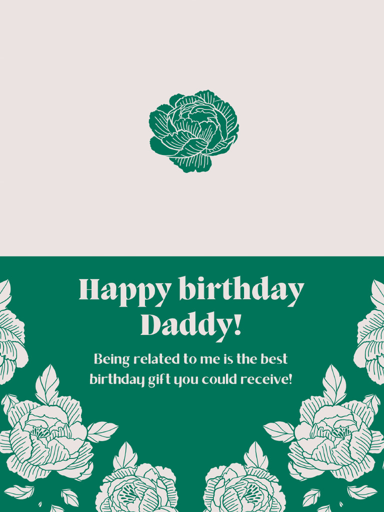 Emerald Floral Shagan Folded Card | PDF