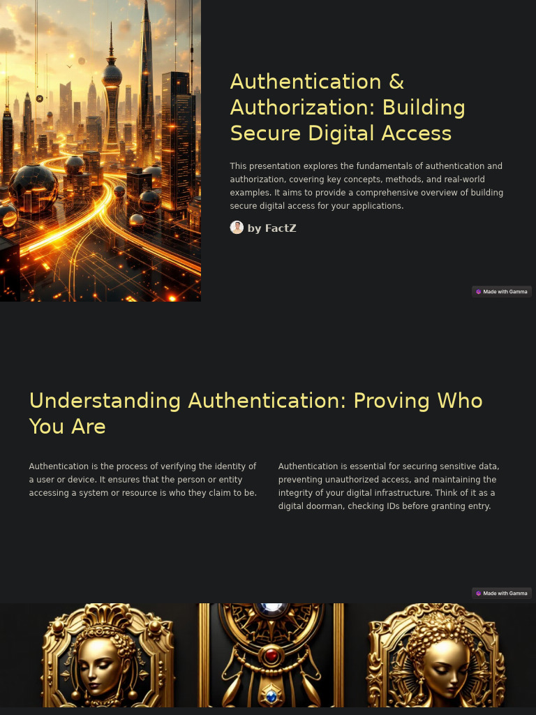 Authentication and Authorization Building Secure Digital Access (1) | PDF | Authentication ...