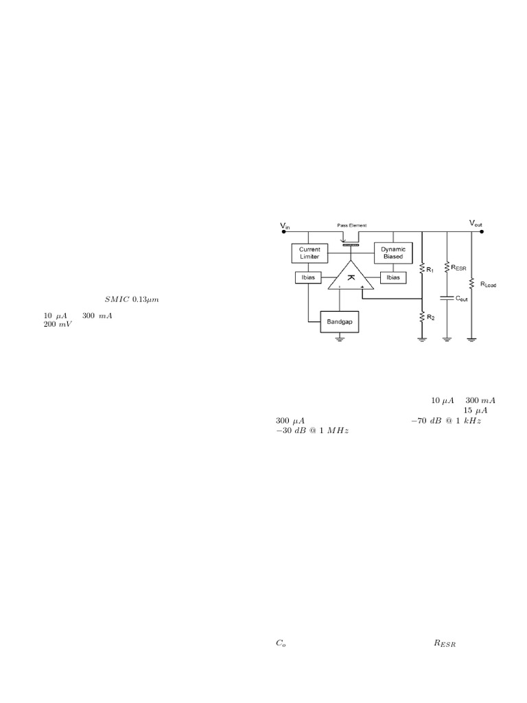 High PSRR Low Drop-Out Voltage Regulator (LDO) | PDF | Amplifier | Capacitor