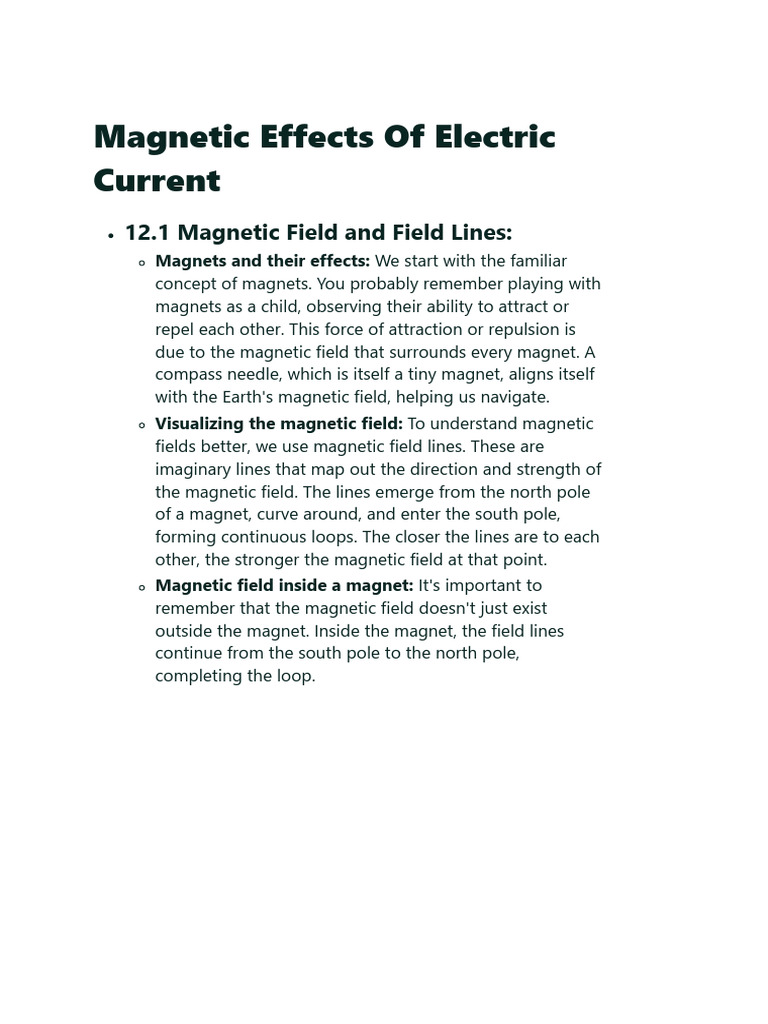 Understanding Magnetism & Circuits | PDF | Magnetic Field | Fuse ...