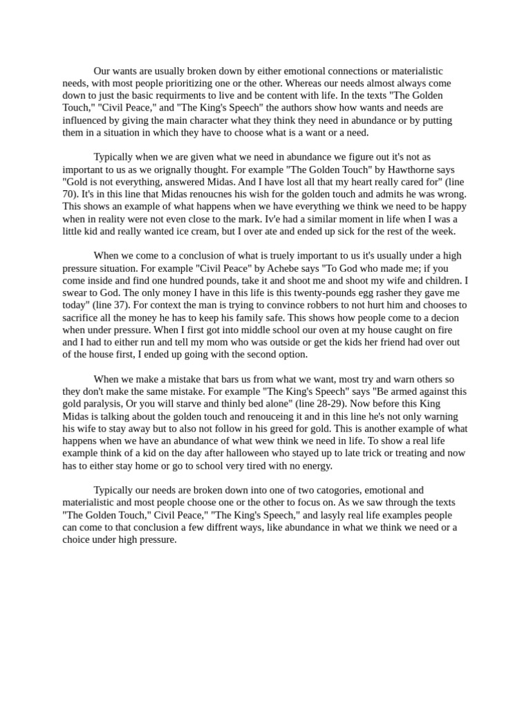English Final Exam, Due May 23rd | PDF