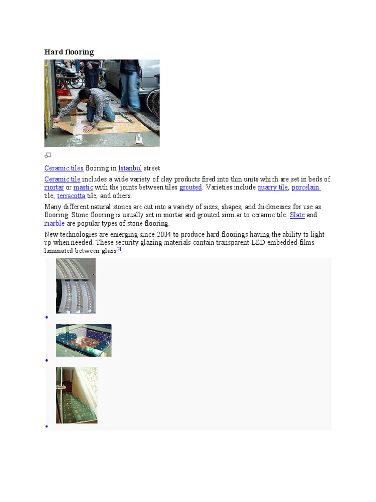 Hard Flooring Types and Innovations | PDF