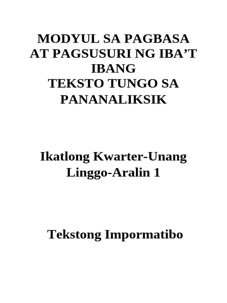 Impormatibo | PDF