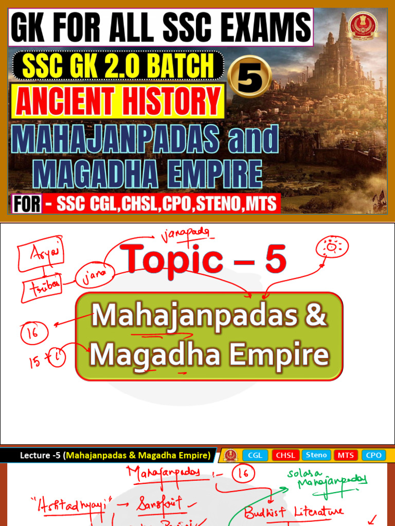Mahajanpadas & Magadha Empire Overview | PDF