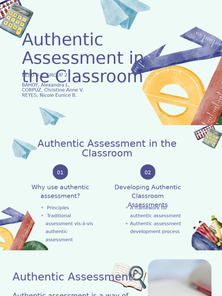 Authentic Assessment in The Classroom - 20250125 - 101232 - 0000 | PDF ...