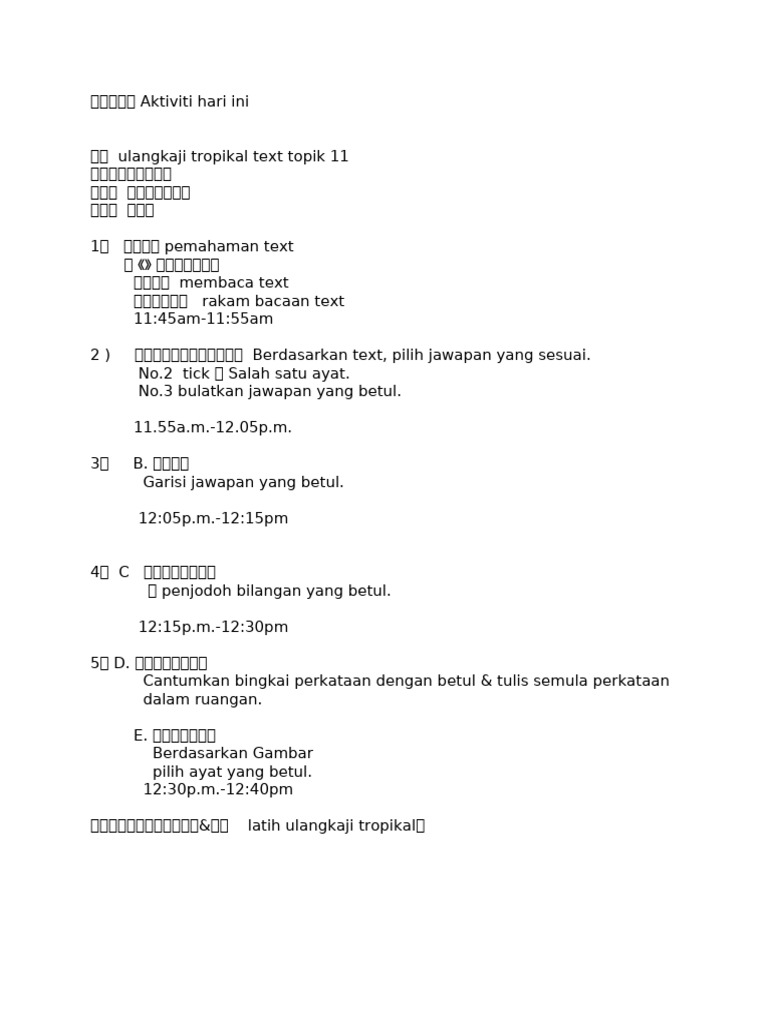 Aktivti - 8 NOV - Isnin | PDF