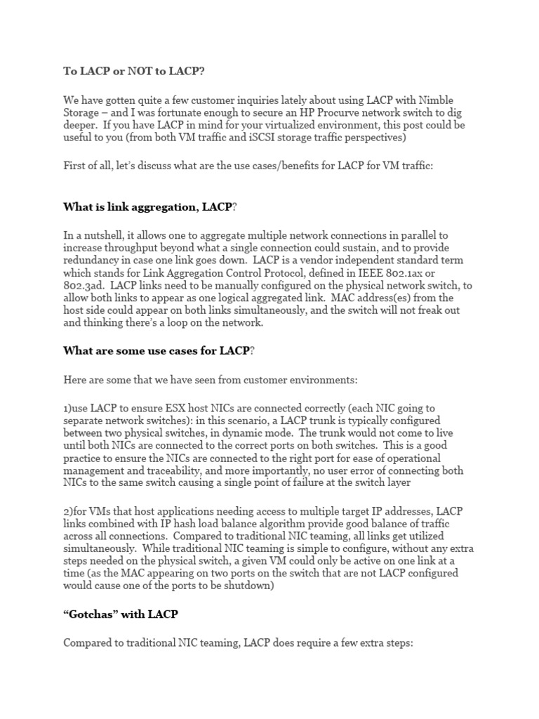 LACP | PDF | Computer Data | Internet Architecture