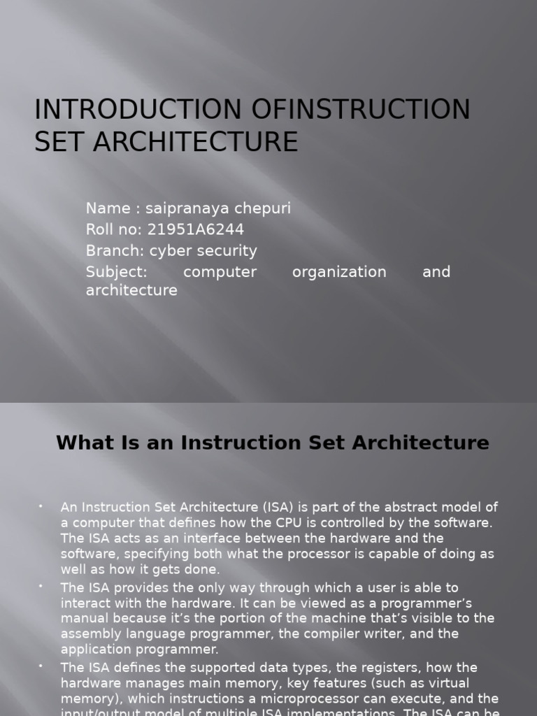 Coa Concept | PDF | Computer Architecture | Central Processing Unit