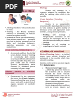 Vomiting History Taking Checklist | PDF | Vomiting | Medical Specialties