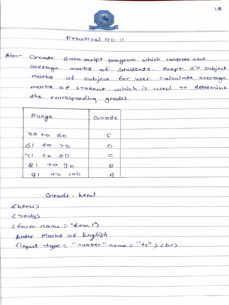 Student Grade Calculation Program | PDF