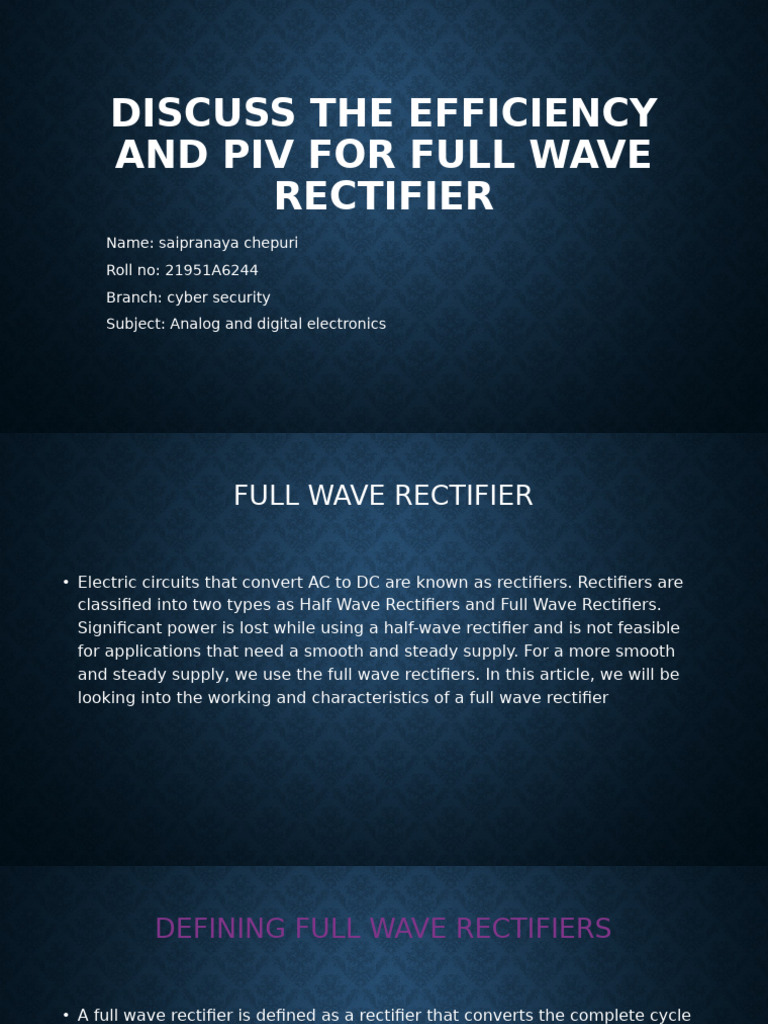 Ade Concept Video | PDF | Rectifier | Diode