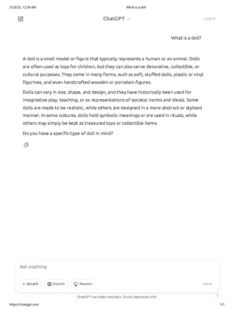 Understanding Dolls: Types and Uses | PDF