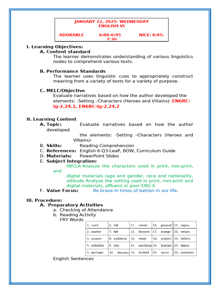 Q3 English W5 D3 Noting Details | PDF | Learning | Reading Comprehension