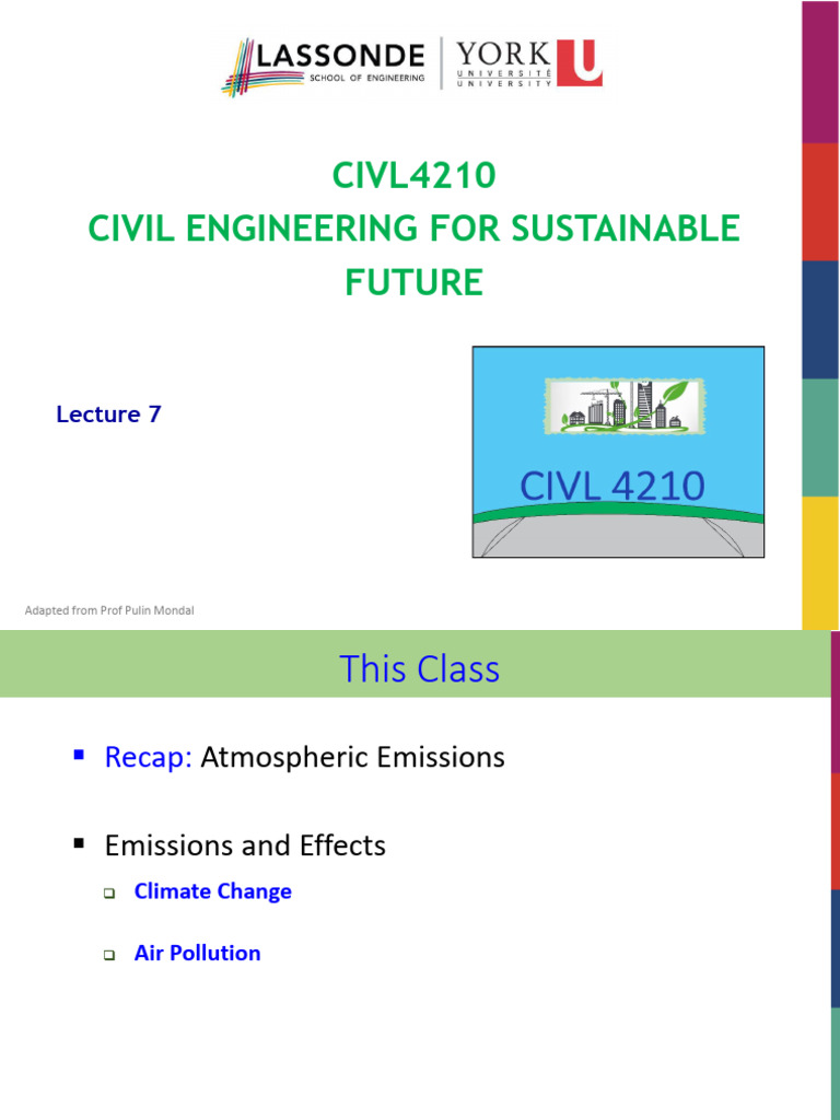 CIVL4210 2025W Lecture 7 Emissions and Effects | PDF | Greenhouse Gas ...