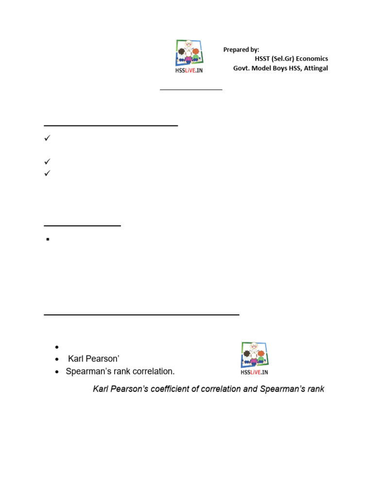 Hsslive-xi-eco-stati-ch-7-CORRELATION-signed | PDF | Statistical Analysis | Teaching Mathematics