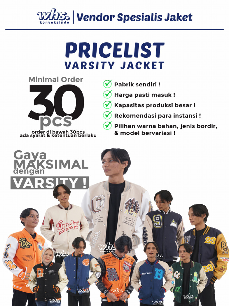 Daftar Harga Jaket Varsity | PDF