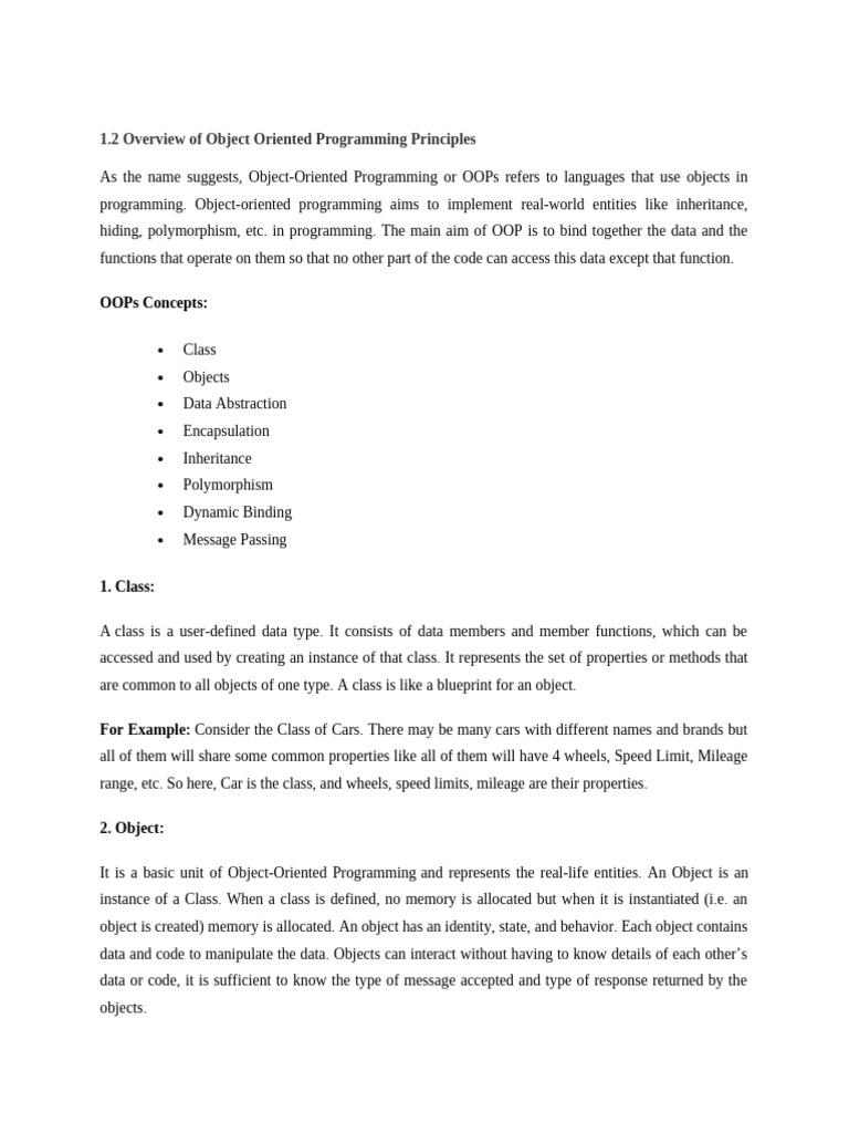 Chapter - 1-Odbms Concepts | PDF | Object Oriented Programming | Class (Computer Programming)