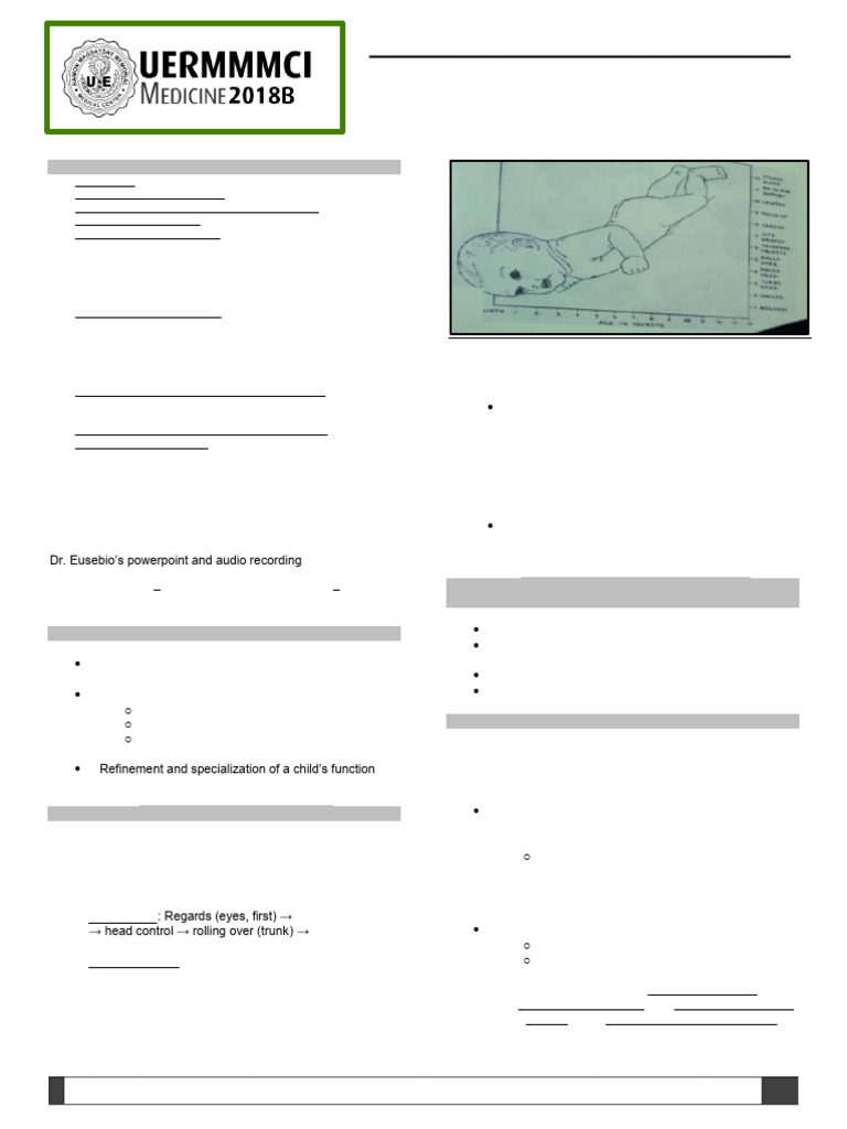 (PEDIA) 2.01 Childhood Development - Part 2 (Dr. Eusebio) | PDF | Child Development | Nature ...