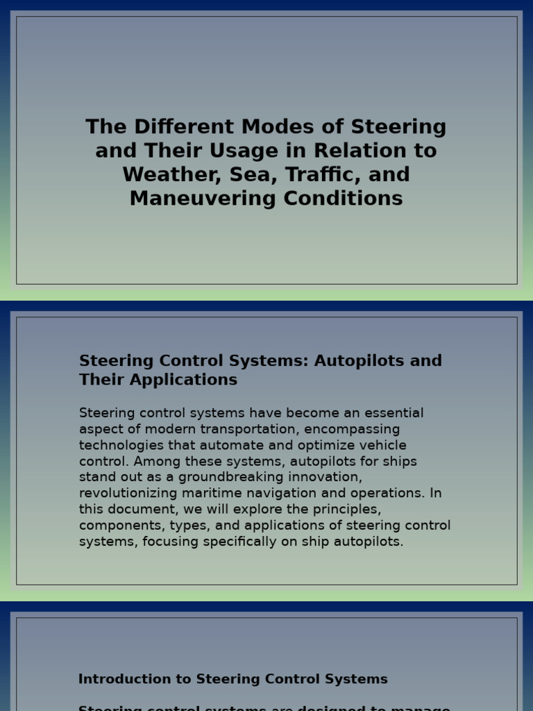 Ship Autopilots: Types and Benefits | PDF | Ships