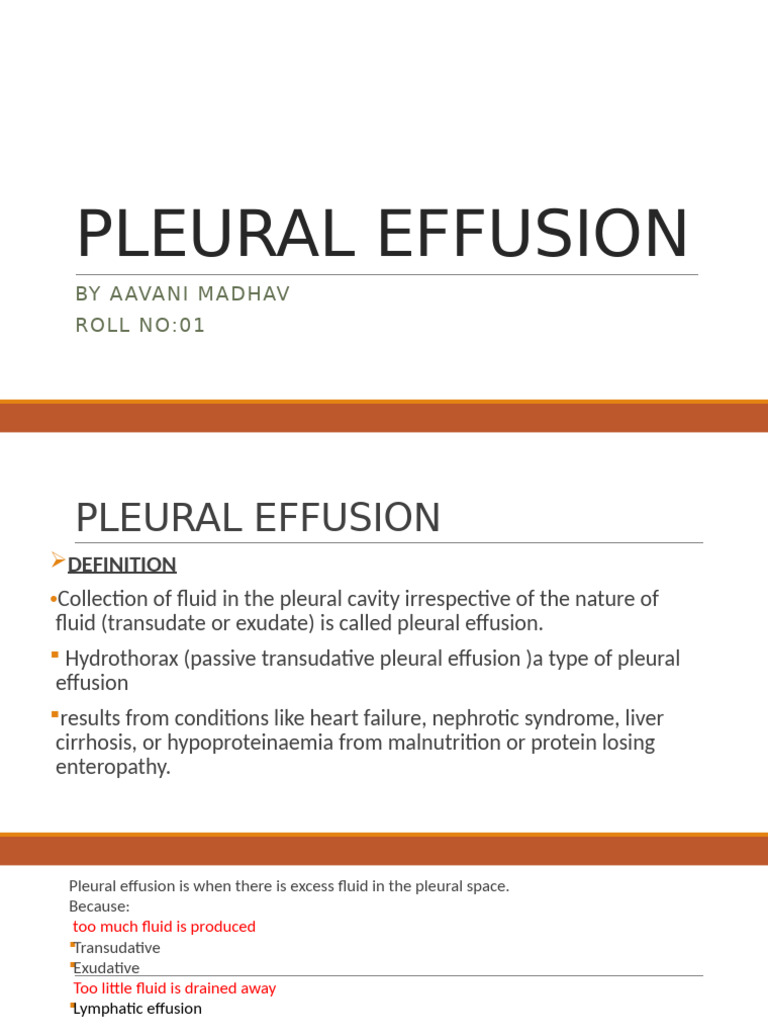 Understanding Pleural Effusion Causes | PDF | Thorax (Human Anatomy ...