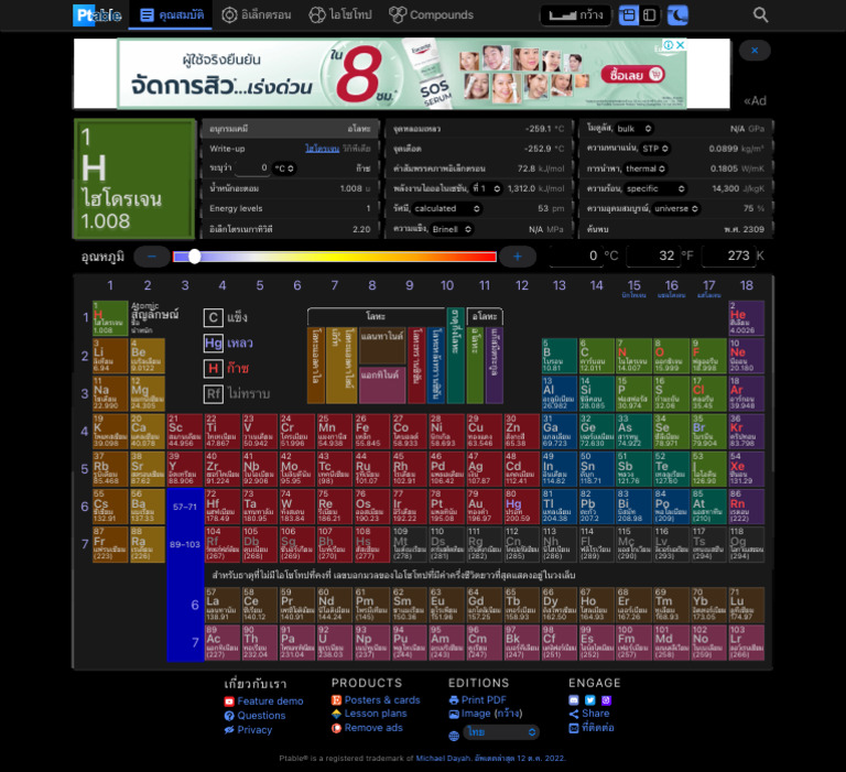 ตารางธาตุ - Ptable | PDF