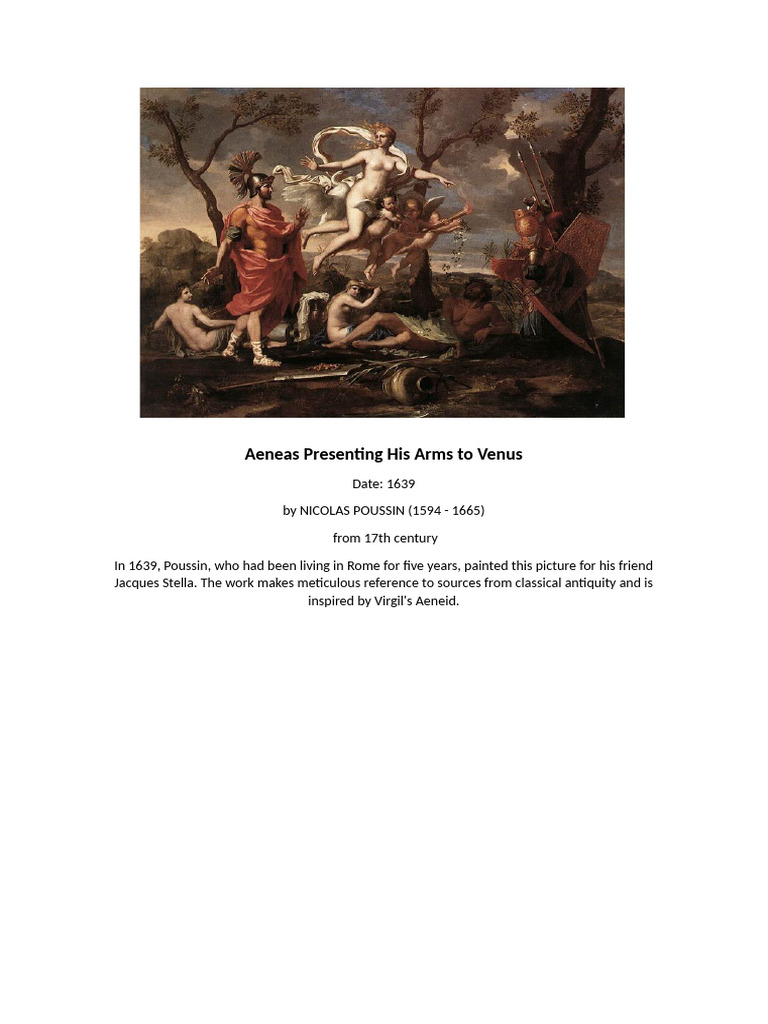 Aeneas Presenting His Arms To Venus | PDF