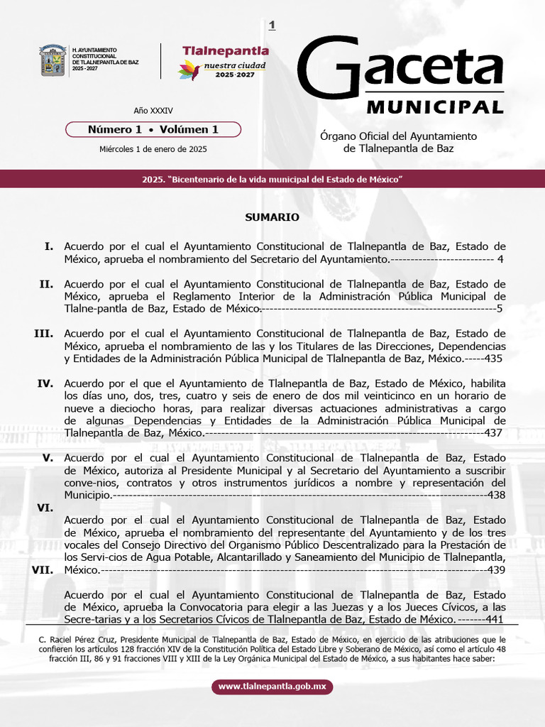 Gaceta 2025 x2 | PDF | Gobierno local | Administración Pública