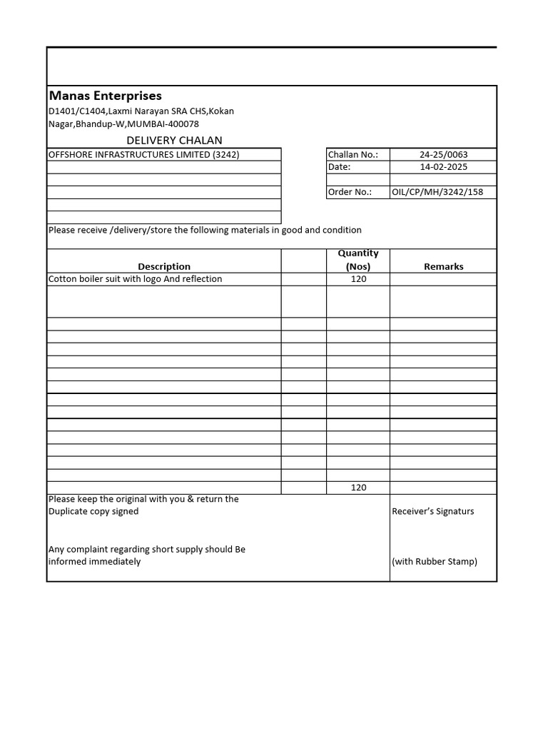 Challan Copy 0063 | PDF