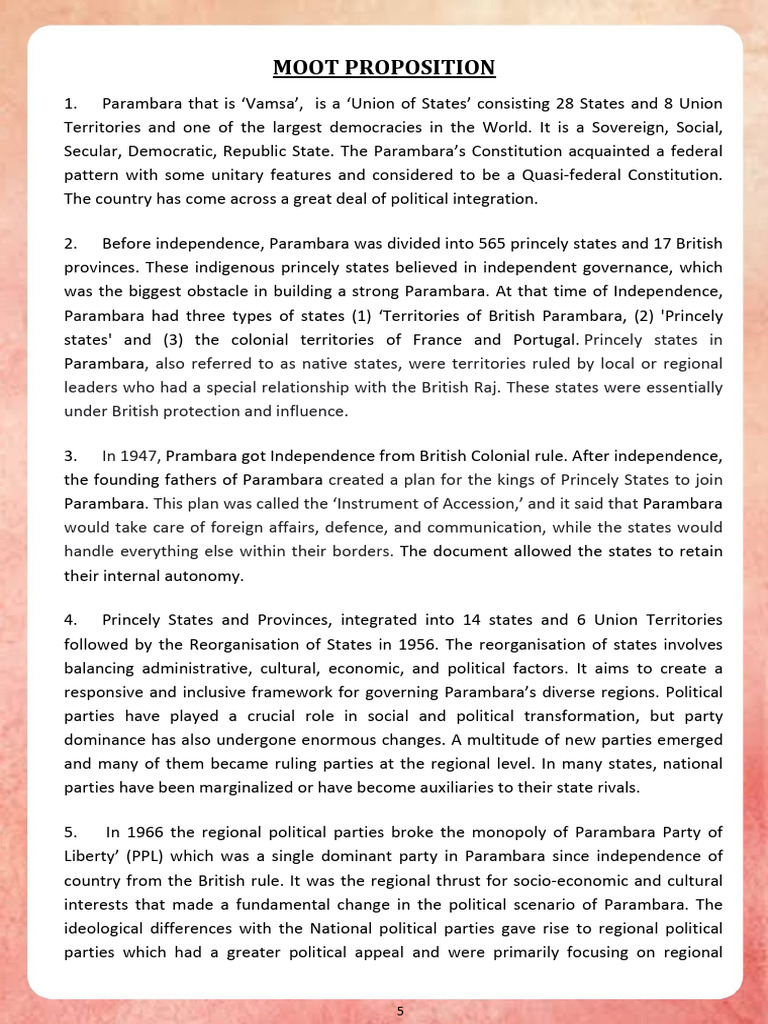 GLC Trichy NMCC - 2025 (Moot Proposition) | PDF | Taxes | Economies