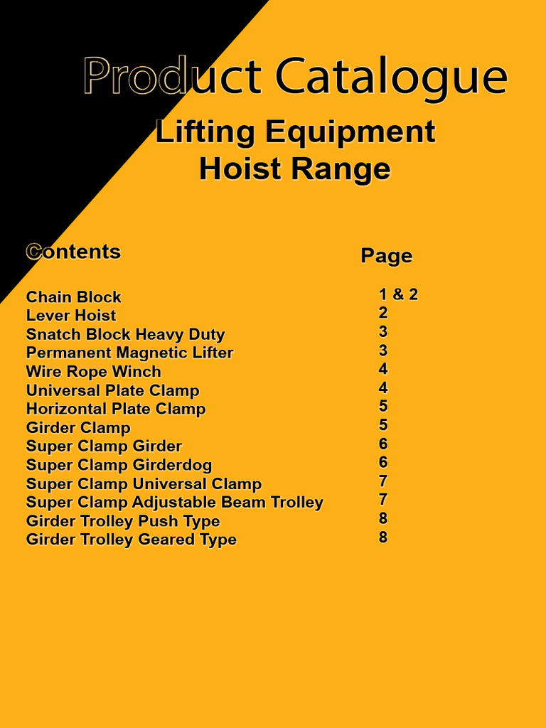 Lifting Equipment Product Catalogue | PDF