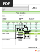 GST Cloth Invoice Template | PDF