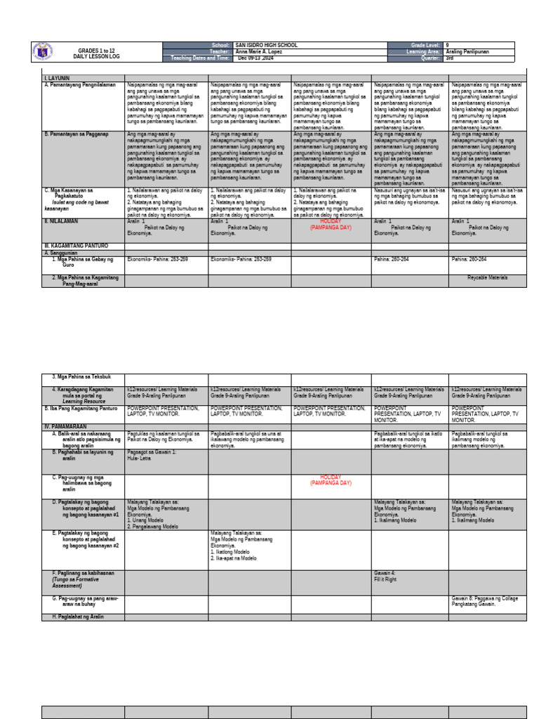 DLL-AP9-Q3 - Jan 02-03, 2025 | PDF